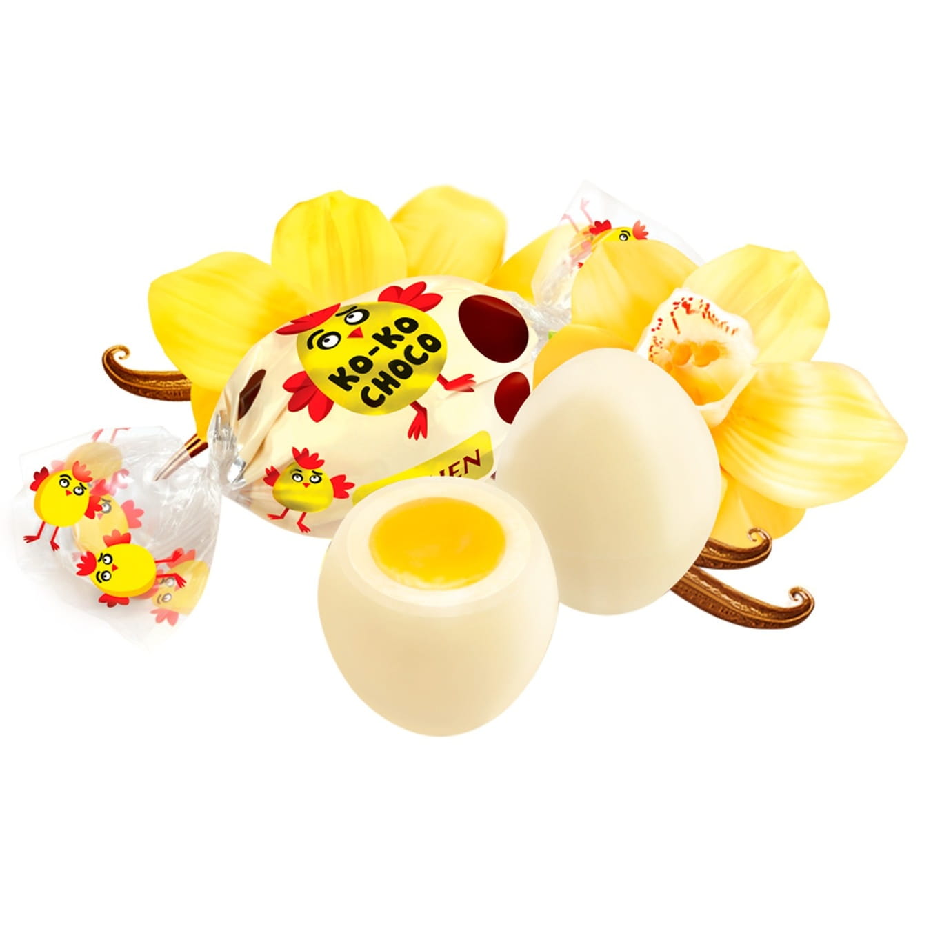 Candies Ko-Ko Choco White Roshen, 1kg | Online Store Ukrainashop.com